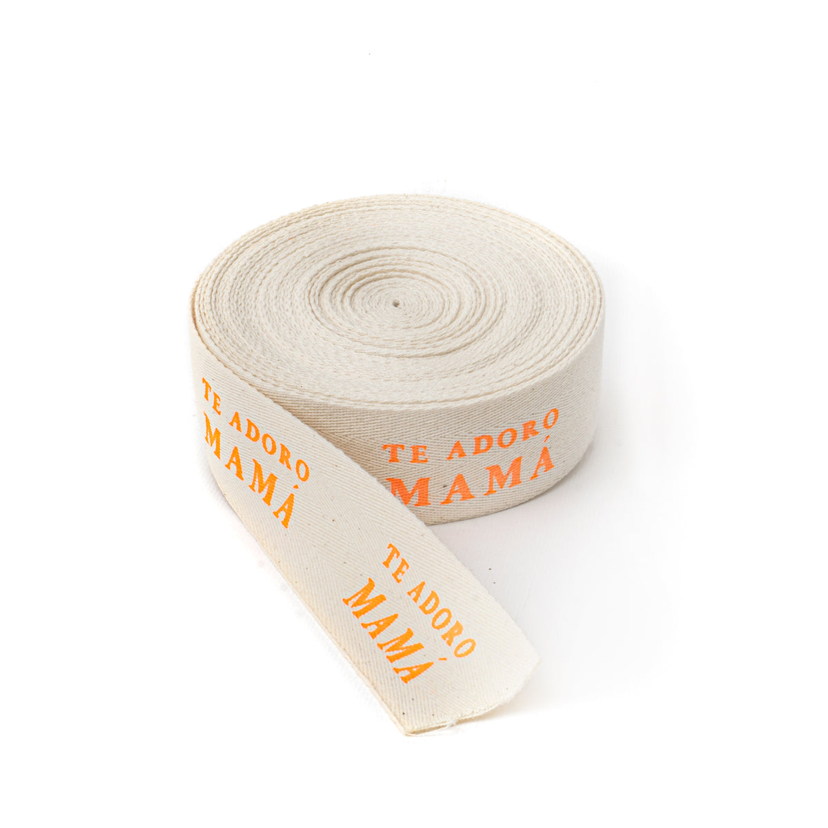 Listón "TE ADORO MAMÁ" 38mm/10mts – monocromiamx
